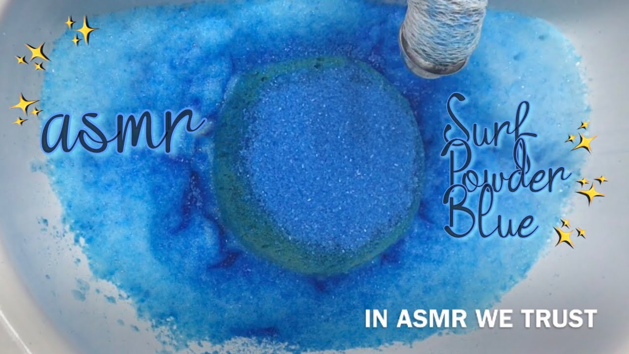 ASMR 🔵 Surf Powder Blue 🔵 Satisfying Sponge Squeezing Video - YouTube