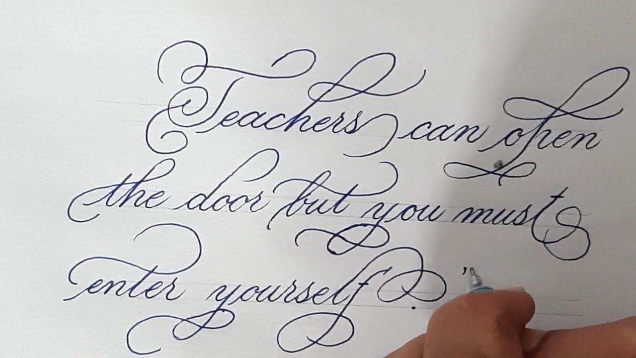 Copperplate calligraphy | How to write cursive handwriting with gel pen ...