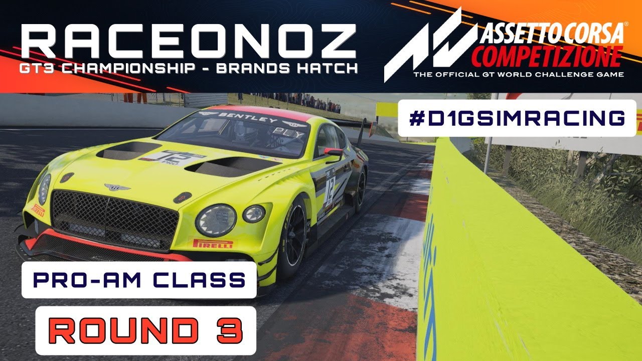 RaceOnOz GT3 Championship PRO-AM Class | Round 3 Brands Hatch | ACC ...