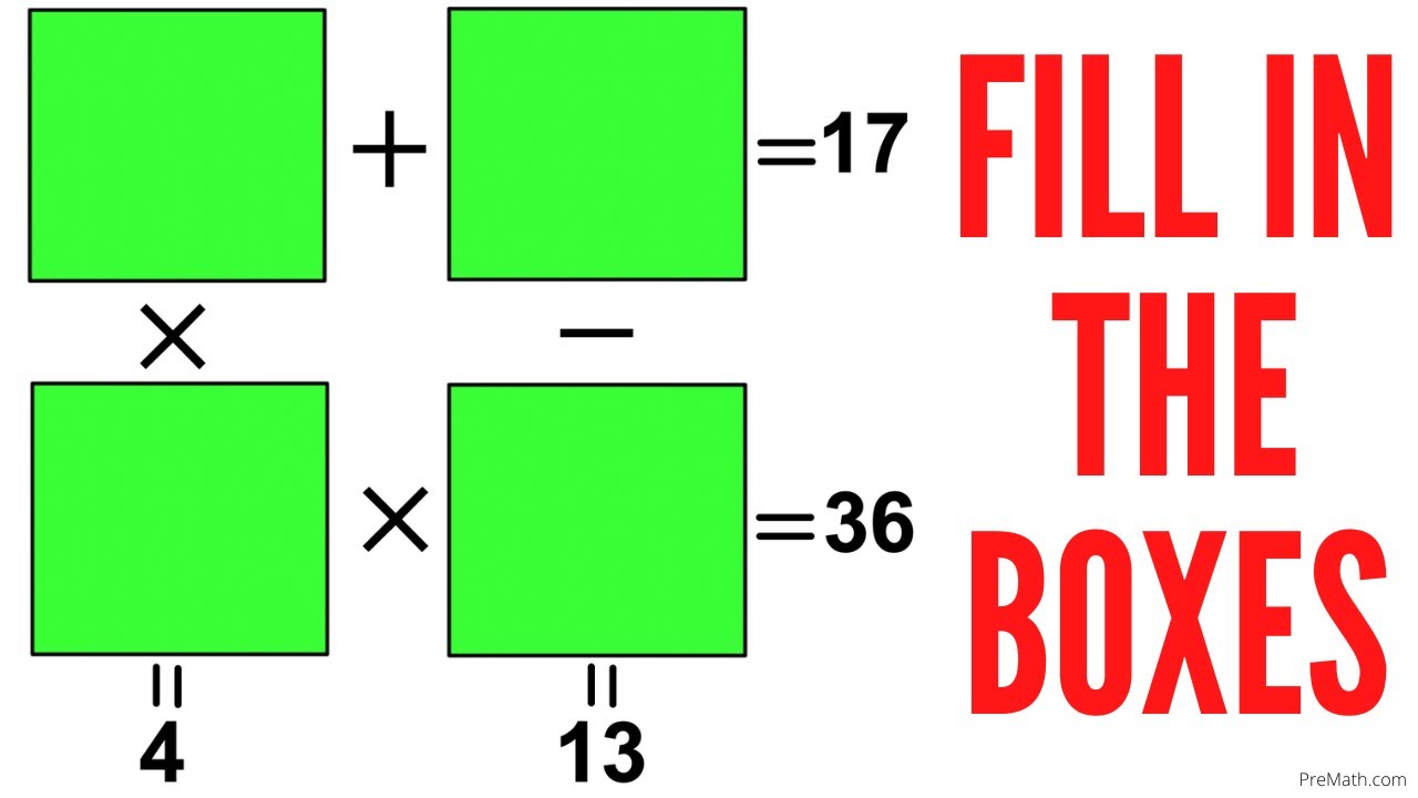 MIT HARVARD Mathematics | Can you fill in the Boxes with the right ...