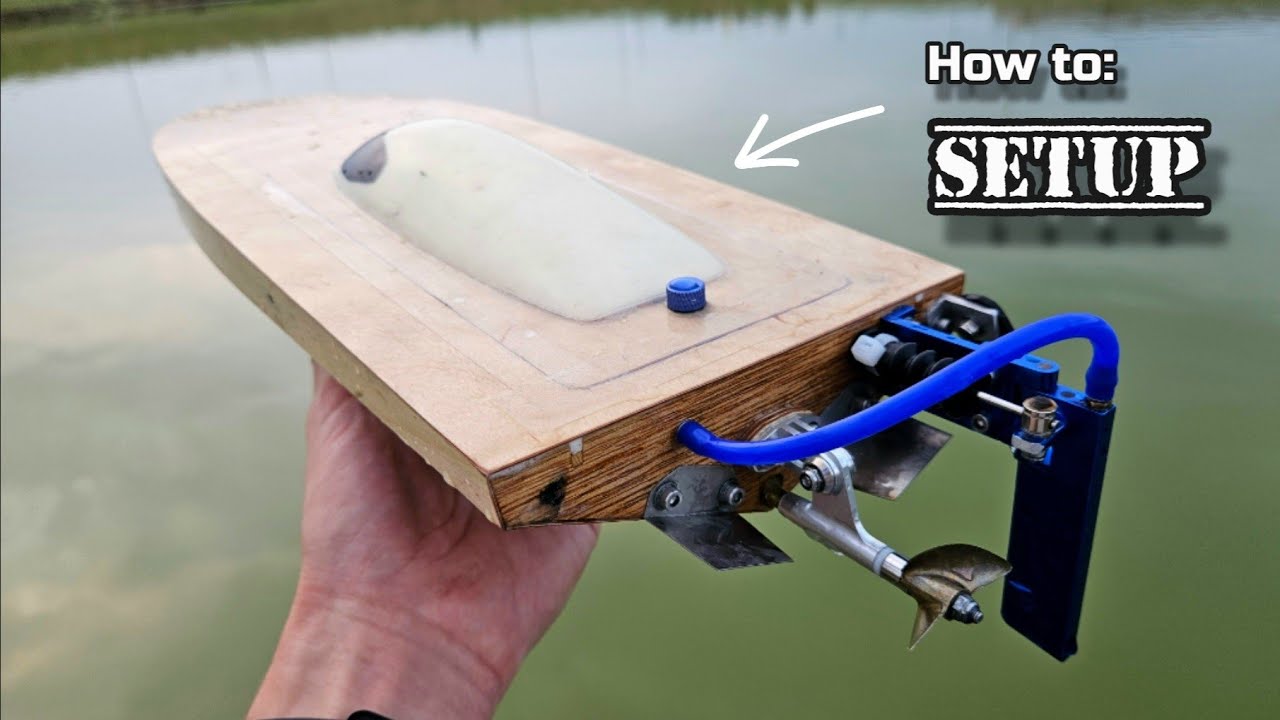 How to setup the Mini Mono RC boat. Tips & Tricks, and oval running ...