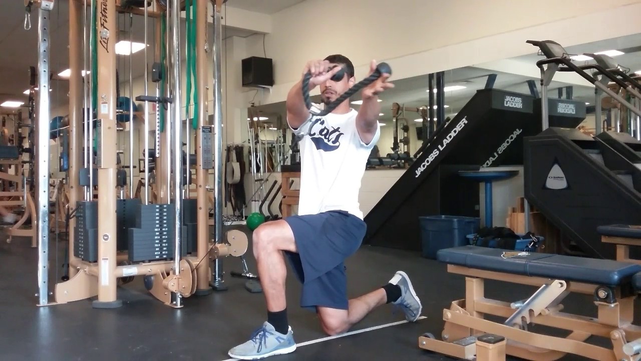 Cable Narrow Half Kneel Lift - YouTube