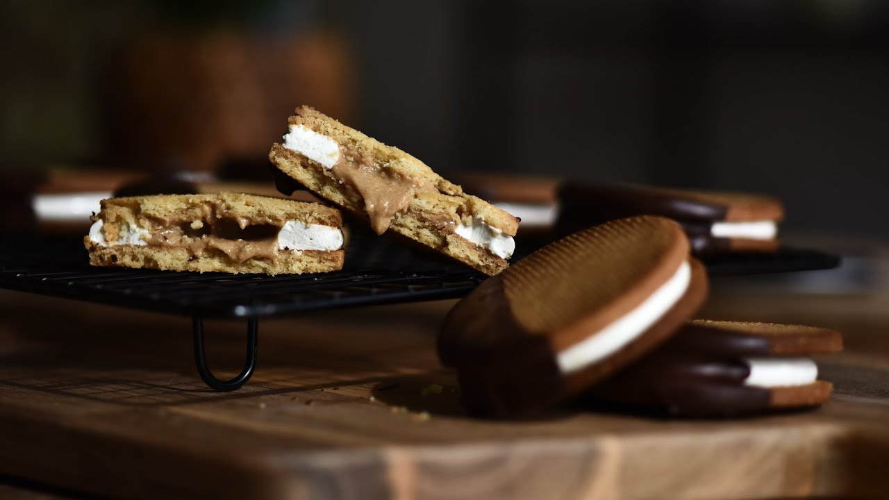 Peanut marshmallow cookies / Galletas de cacahuete y malvavisco ...