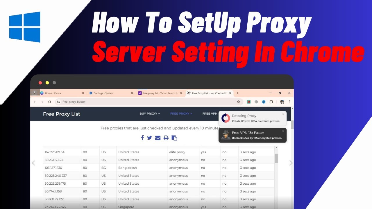 How To Setup Proxy Server Settings In Google Chrome | Set A Proxy on ...