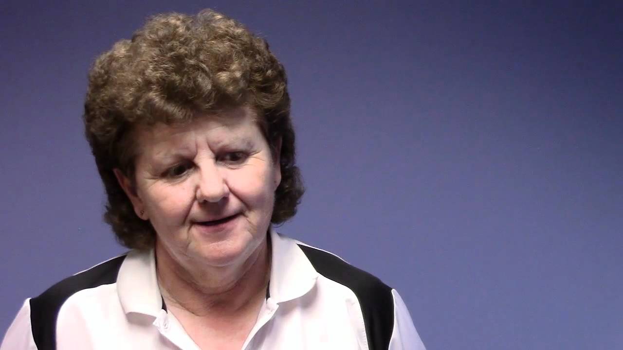 Pam Buckner talks about her Ebonite equipment during day 1 of the 2012 ...