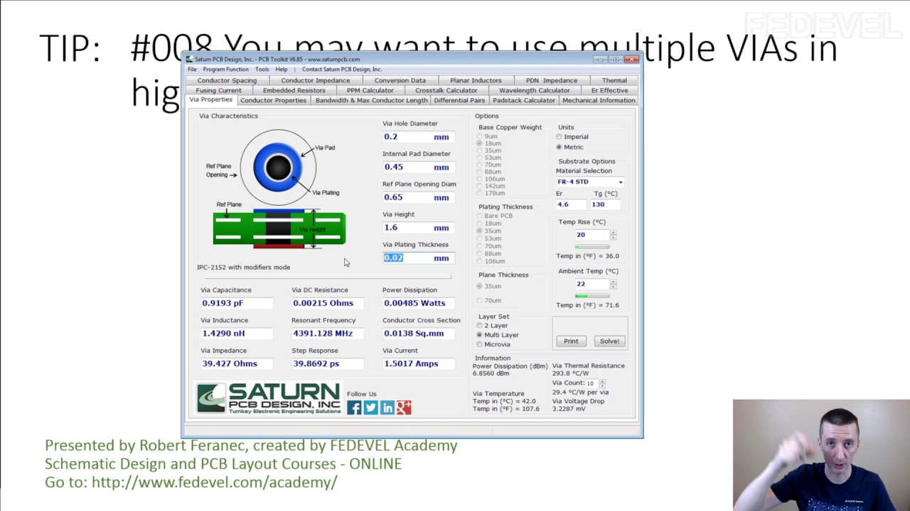 TIP #008: You may want to use multiple VIAs in high current tracks ...