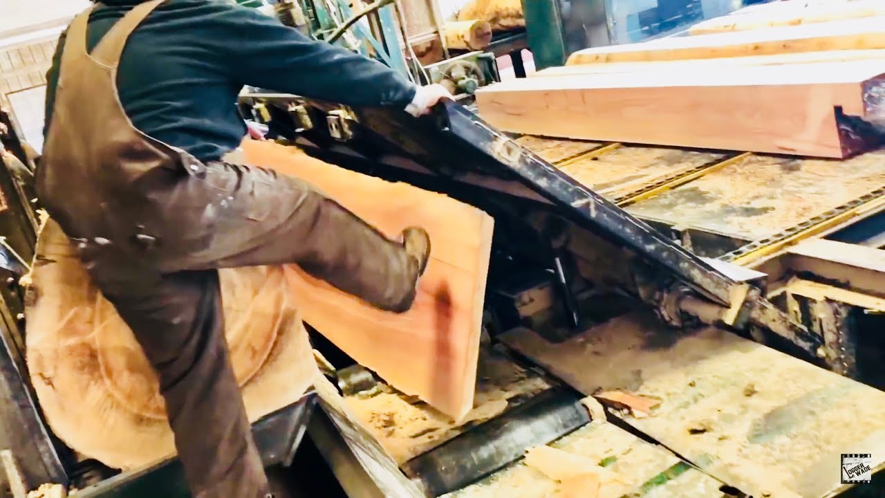 Sawmill day and snow snow snow!!! - YouTube