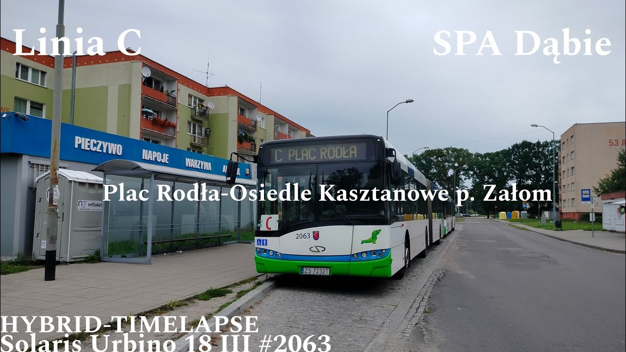 [HYBRID-TIMELAPSE] Szczecin Linia C Pl. Rodła-Os. Kasztanowe p. Załom ...