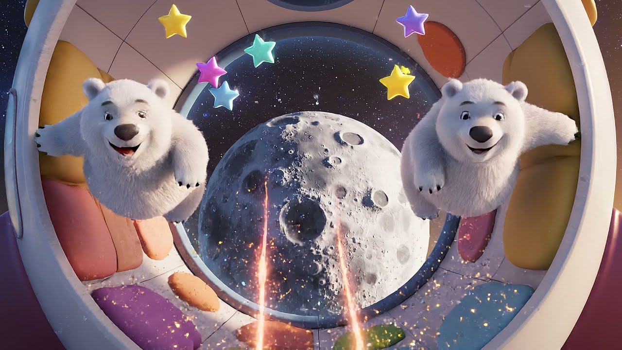 Eight Little Toy Bears Goes on the Moon | Nursery Rhymes for Kids & Baby Songs - YouTube