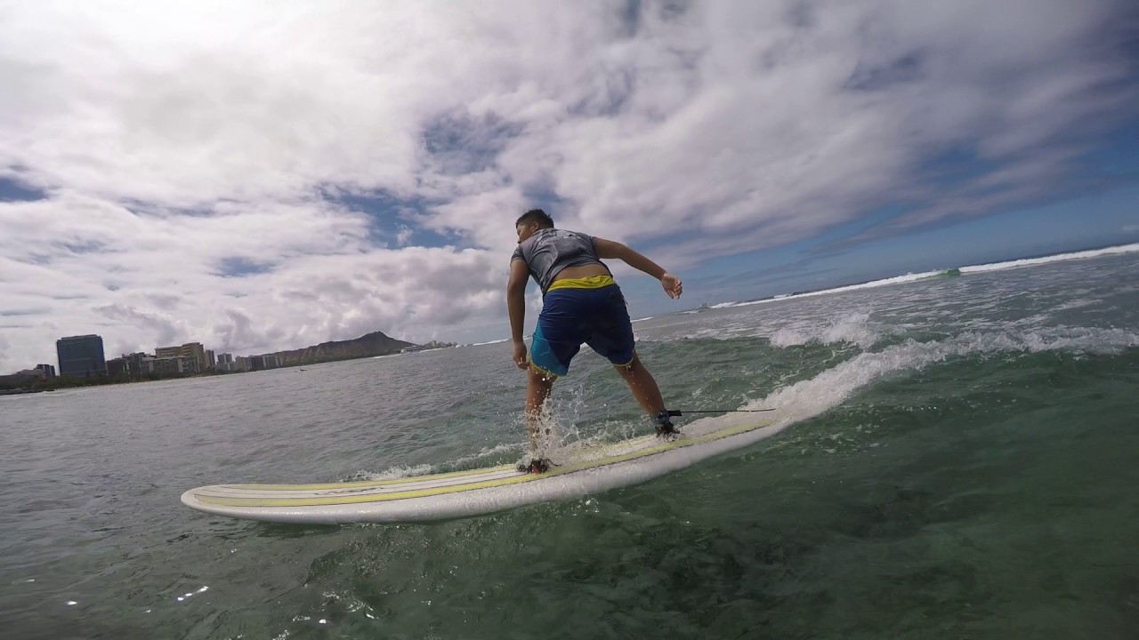 TAKA SURF HAWAII SURF LESSON 6-11-17 - YouTube