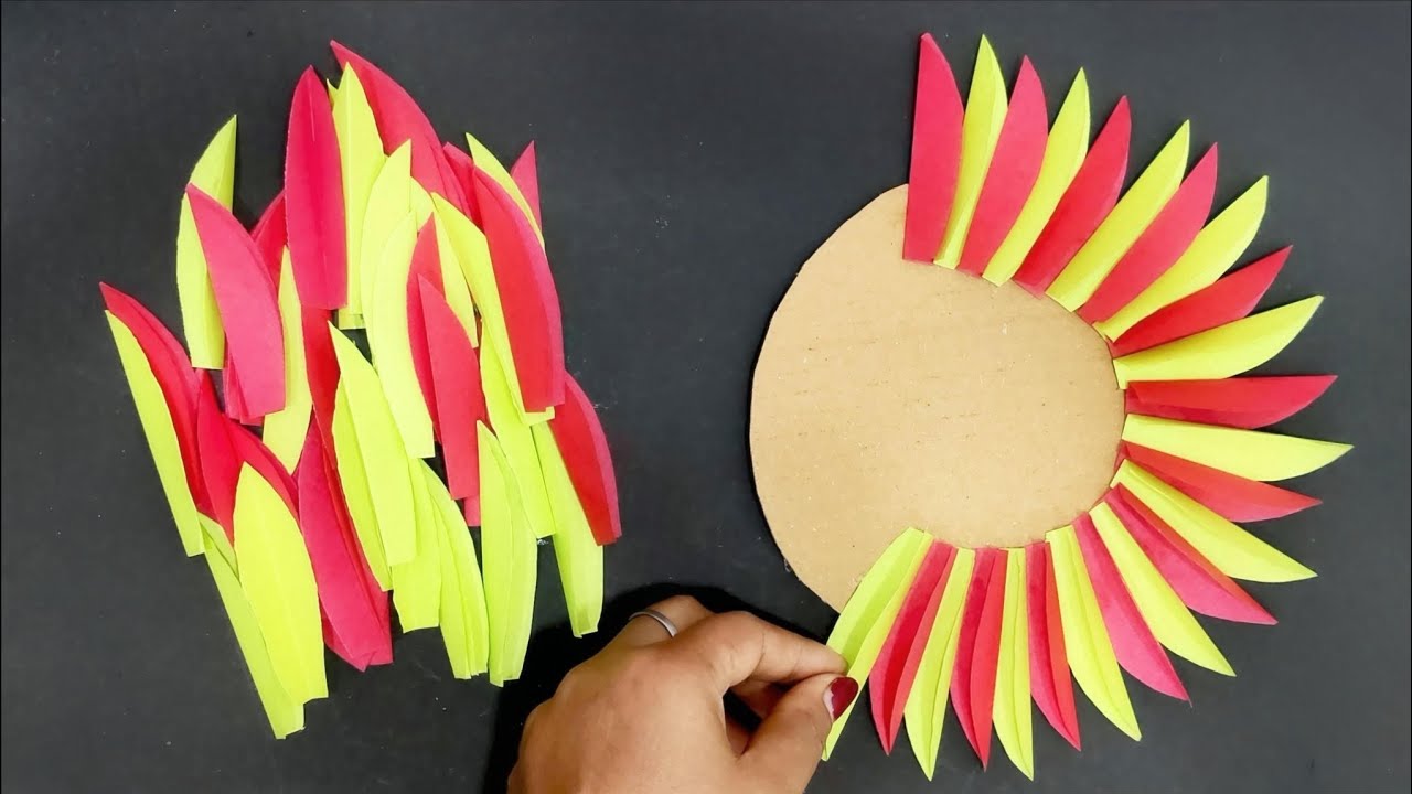 kagaj ke phool banana/kagaj se phool banana/kagaj ka craft/paper craft ...