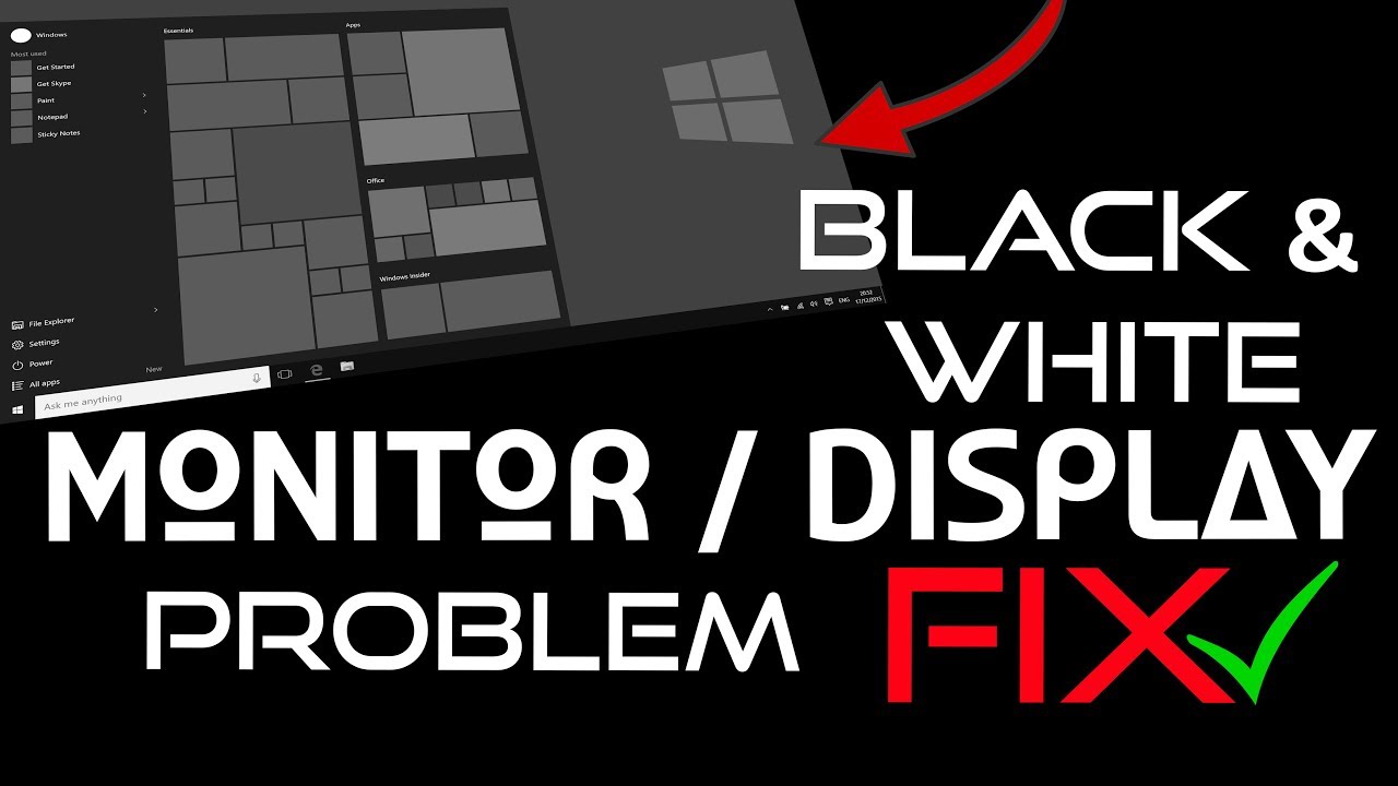 How To Fix Black And White Screen On PC Black White Monitor Display how-to-fix-black-and-white-screen-on-pc-black-white-monitor-display