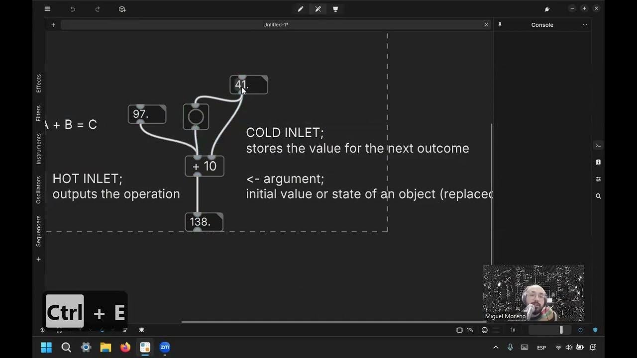 Basic Syntax: Arguments, Hot & Cold inlets - YouTube