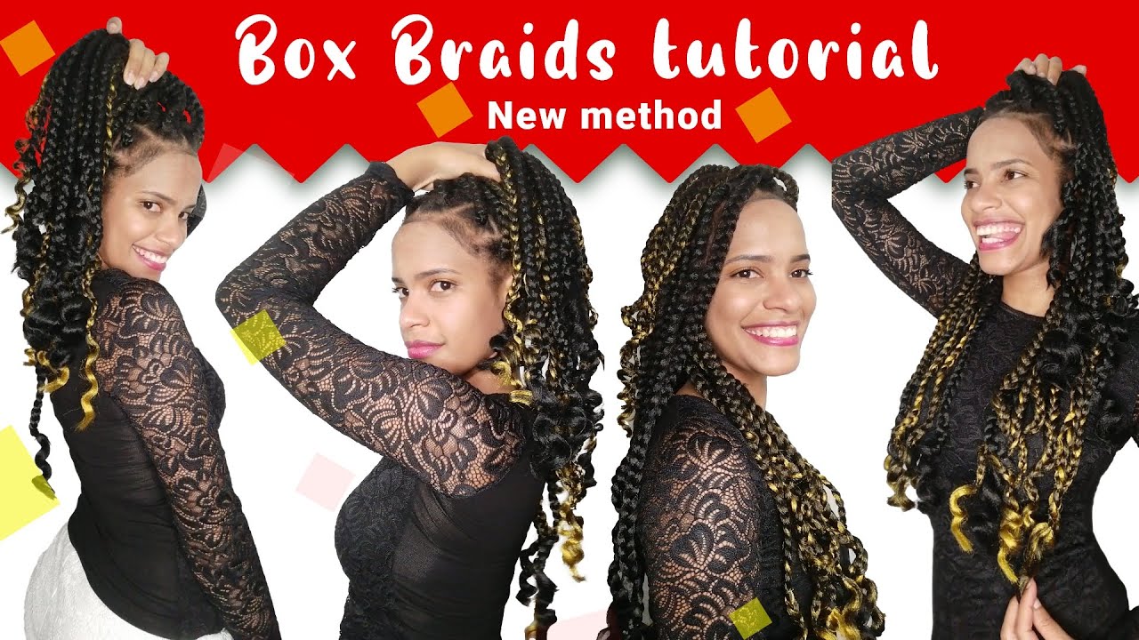 BOX BRAIDS TUTORIAL | The Easiest Method for Beginners 😋 | KNOTLESS ...