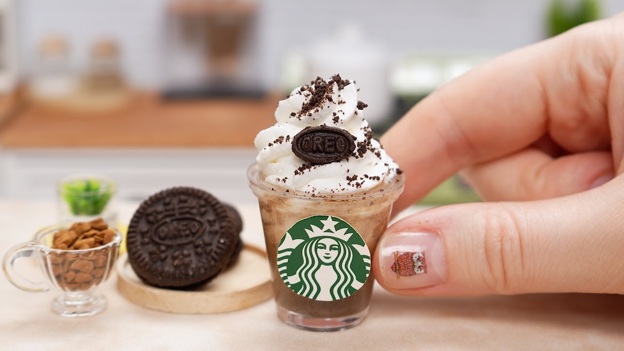 Delicious! 😋 Miniature Starbucks Oreo Idea 🍪 How to Make Miniature ...