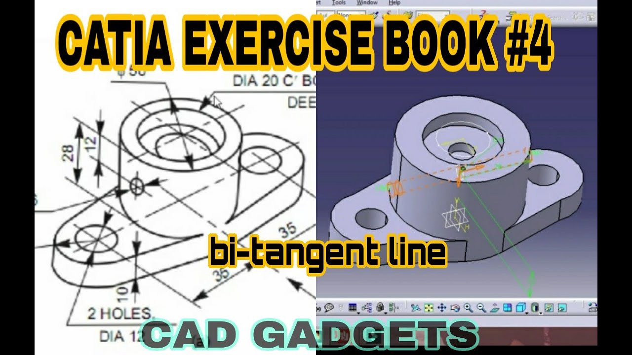 Catia Exercise Book #4 #catiav5 CADGADGETS - YouTube