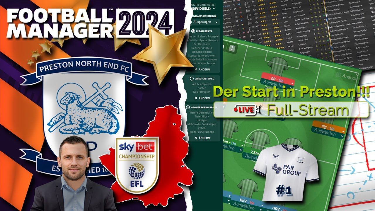 ️️ Let's Stream Football Manager 2024 #1 I Der Start in England (Full ...
