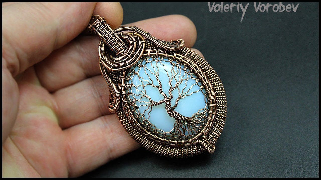 Tree of Life wire wrapped pendant. Wire Wrapped Jewelry handmade. - YouTube