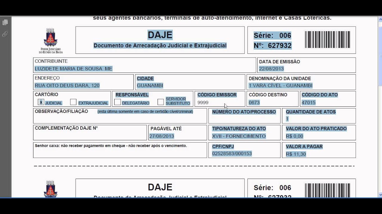 02 Consultar pagamento DAJE - YouTube