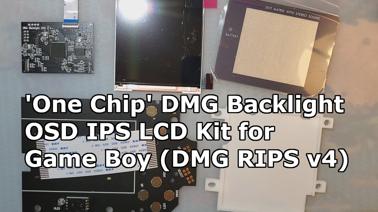 OC DMG Backlight OSD - Game Boy IPS Kit (RIPS v4) - YouTube