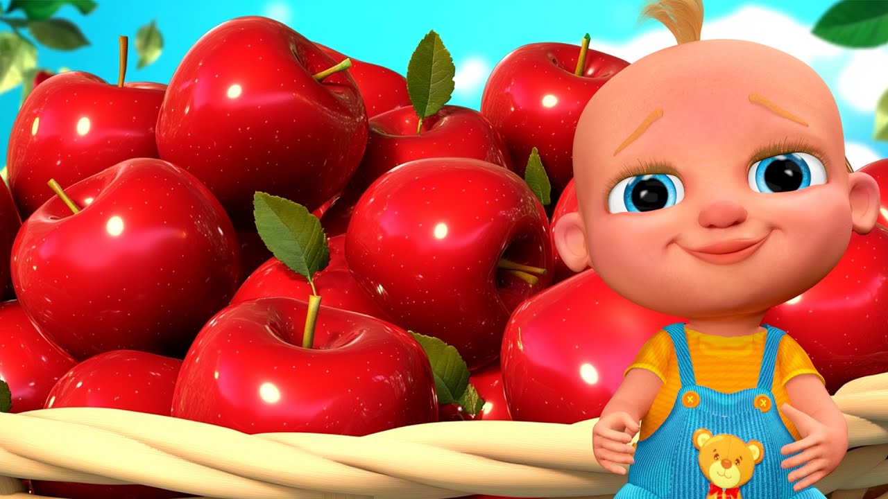 5 Red Apples Song | Learn Numbers & Colors for Kids #kidssongs # ...