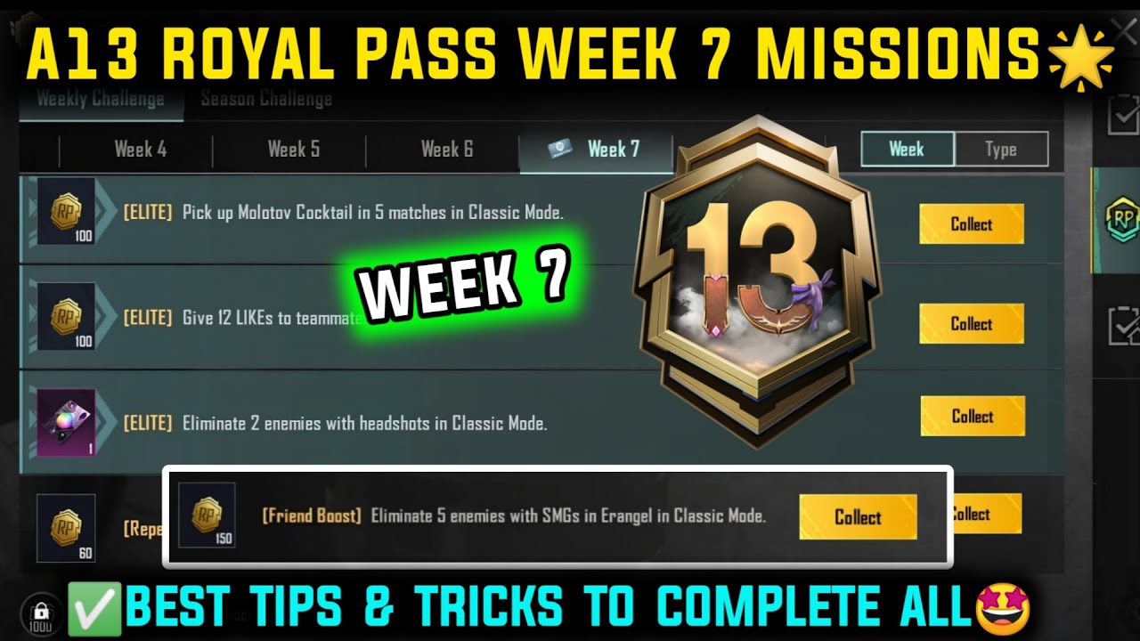 A13 WEEK 7 MISSION 🔥 PUBG WEEK 7 MISSION EXPLAINED 🔥 A13 ROYAL PASS WEEK 7 MISSION🔥C8S24 RP ...