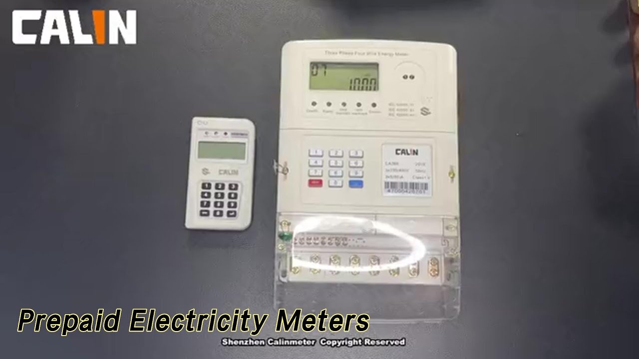 Smart Prepaid Electricity Meters Dual Tariff 3 Phase IP54 IEC62056 - 21 ...