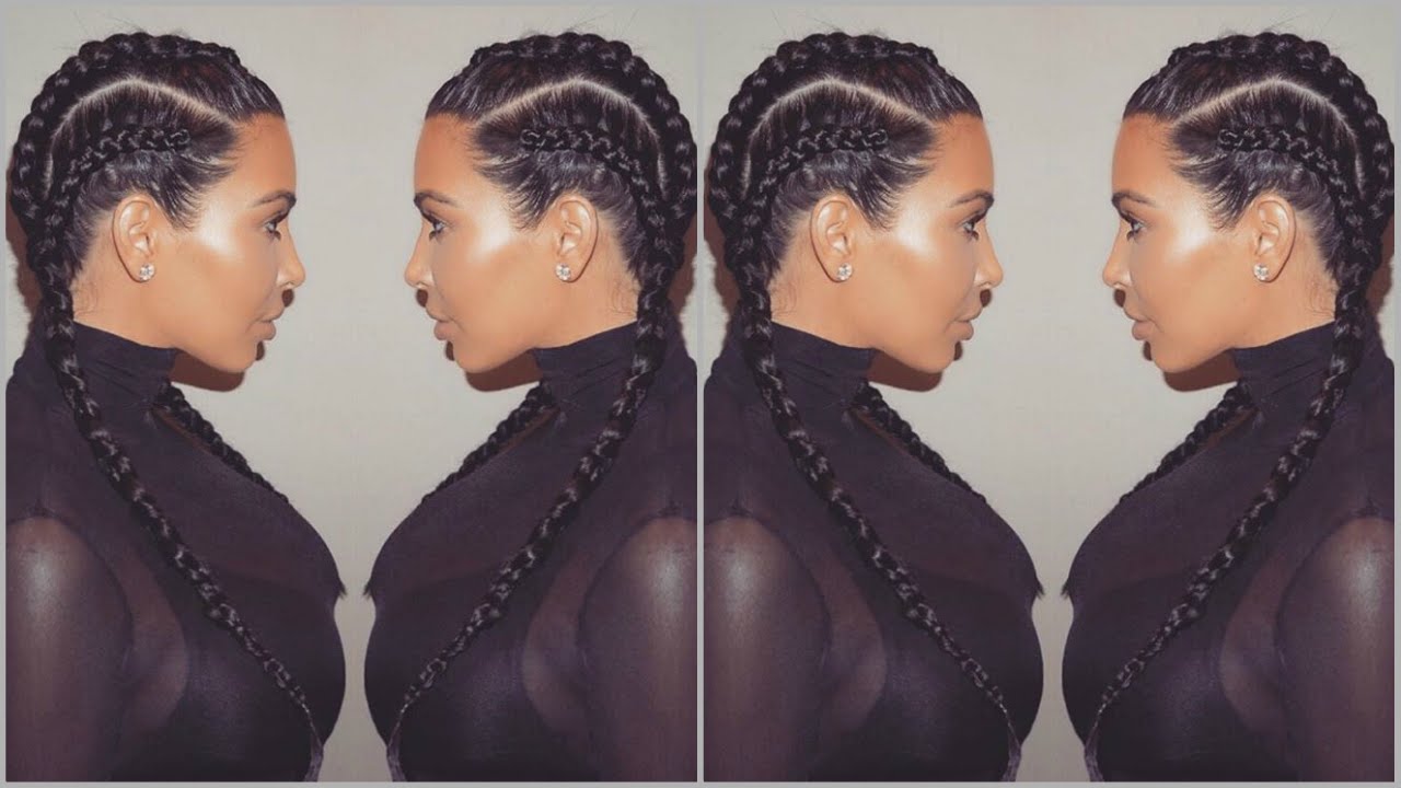 How to: Kim Kardashian braids/ Kim K. vlechten | Jayshree's World - YouTube