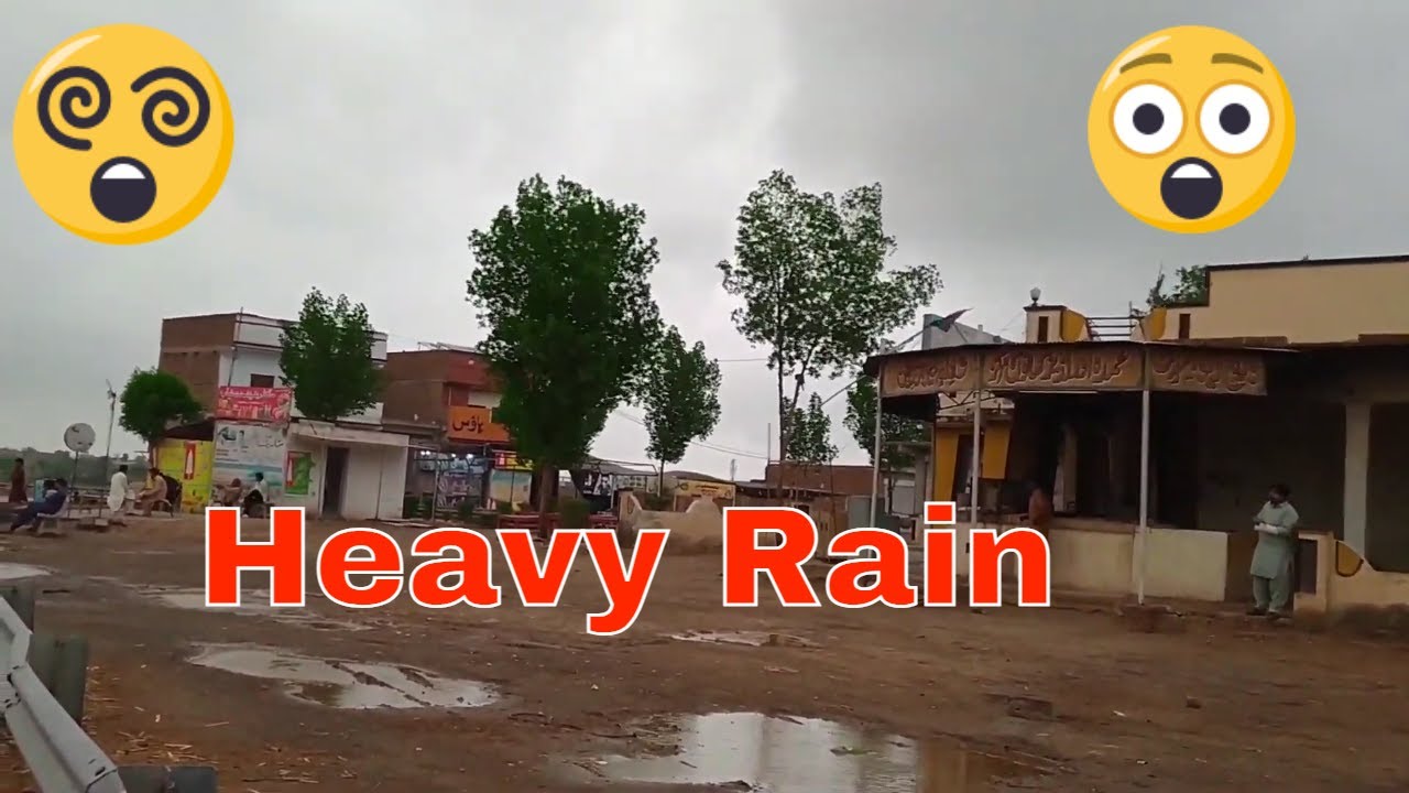 Heavy Rain In Sanjar Pur Punjab Pakistan | Rainy Season In Pakistan ...