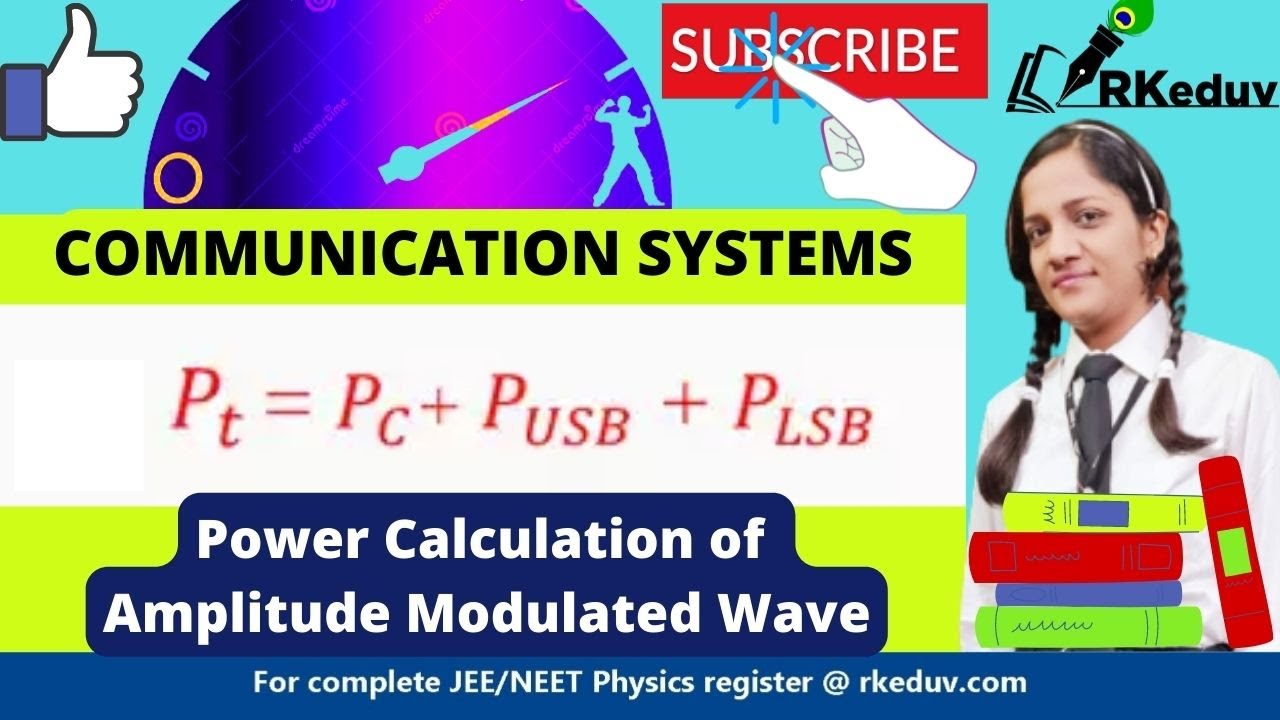 6| Power calculation of amplitude modulated wave| Communication system ...