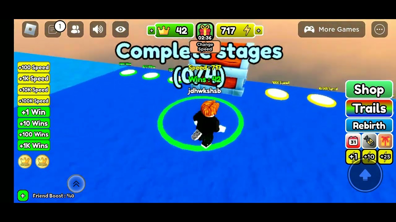 ROBLOX but Every second you get faster - YouTube