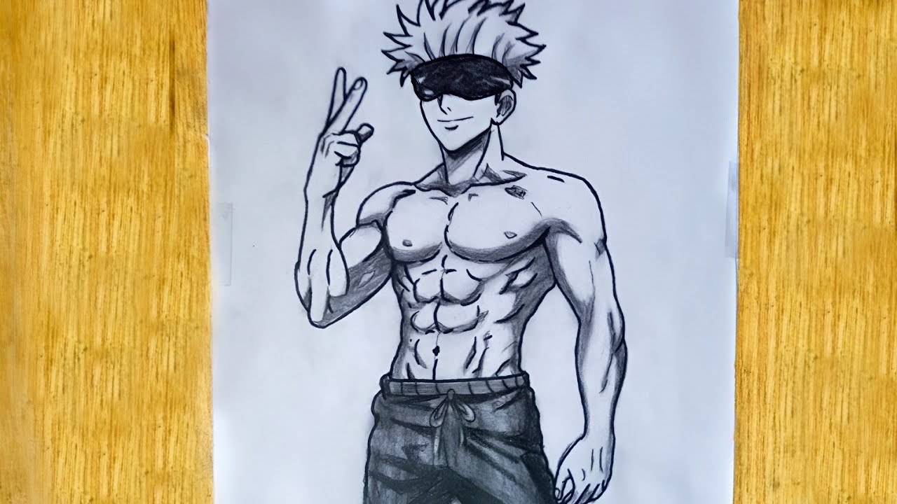 How to draw Gojo Satoru | Easy Jujutsu Kaisen Anime Drawing for ...
