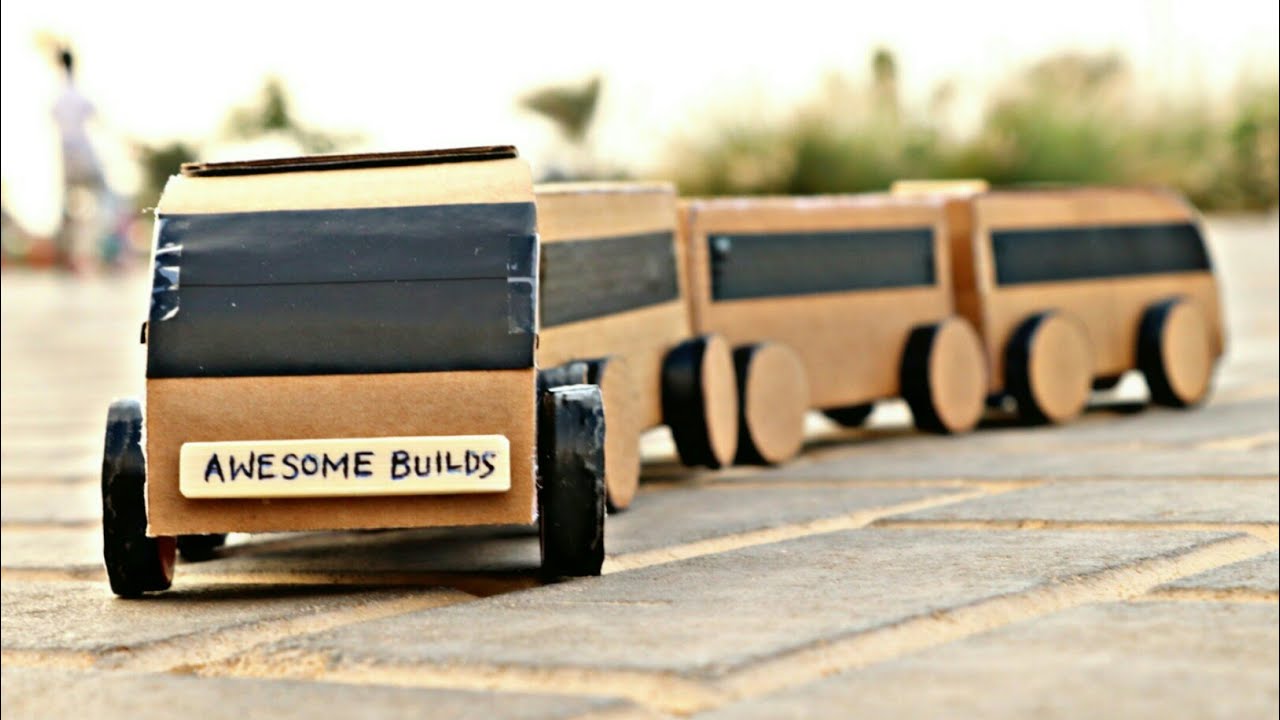 How to Make a Train out of Cardboard - YouTube
