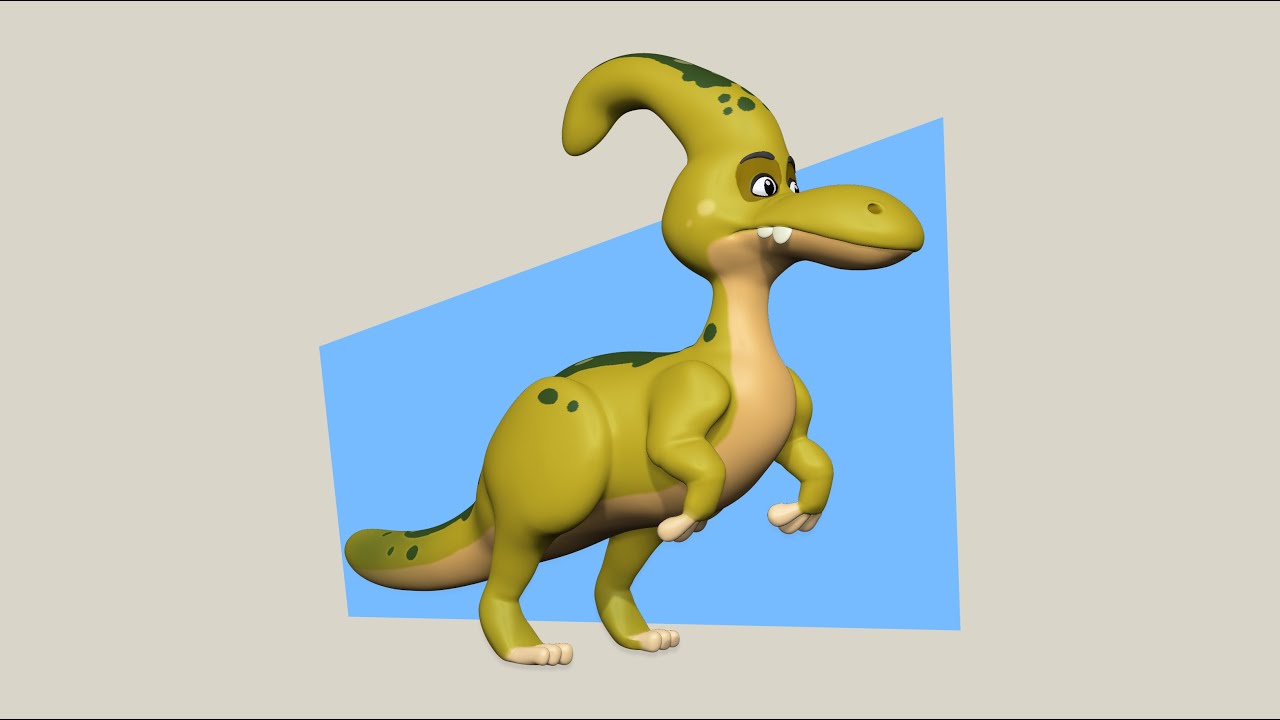 stylized dinosaur - YouTube