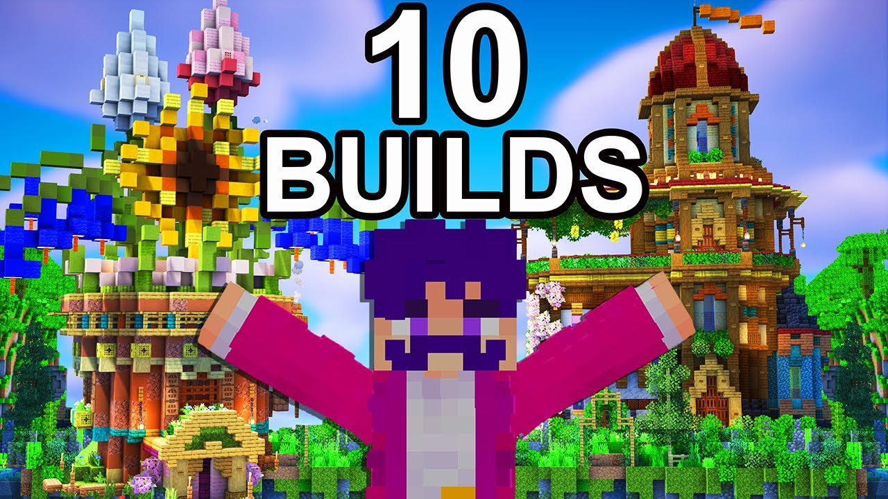 10 FANTASTIC Minecraft Builds In Under 10 Mins - YouTube