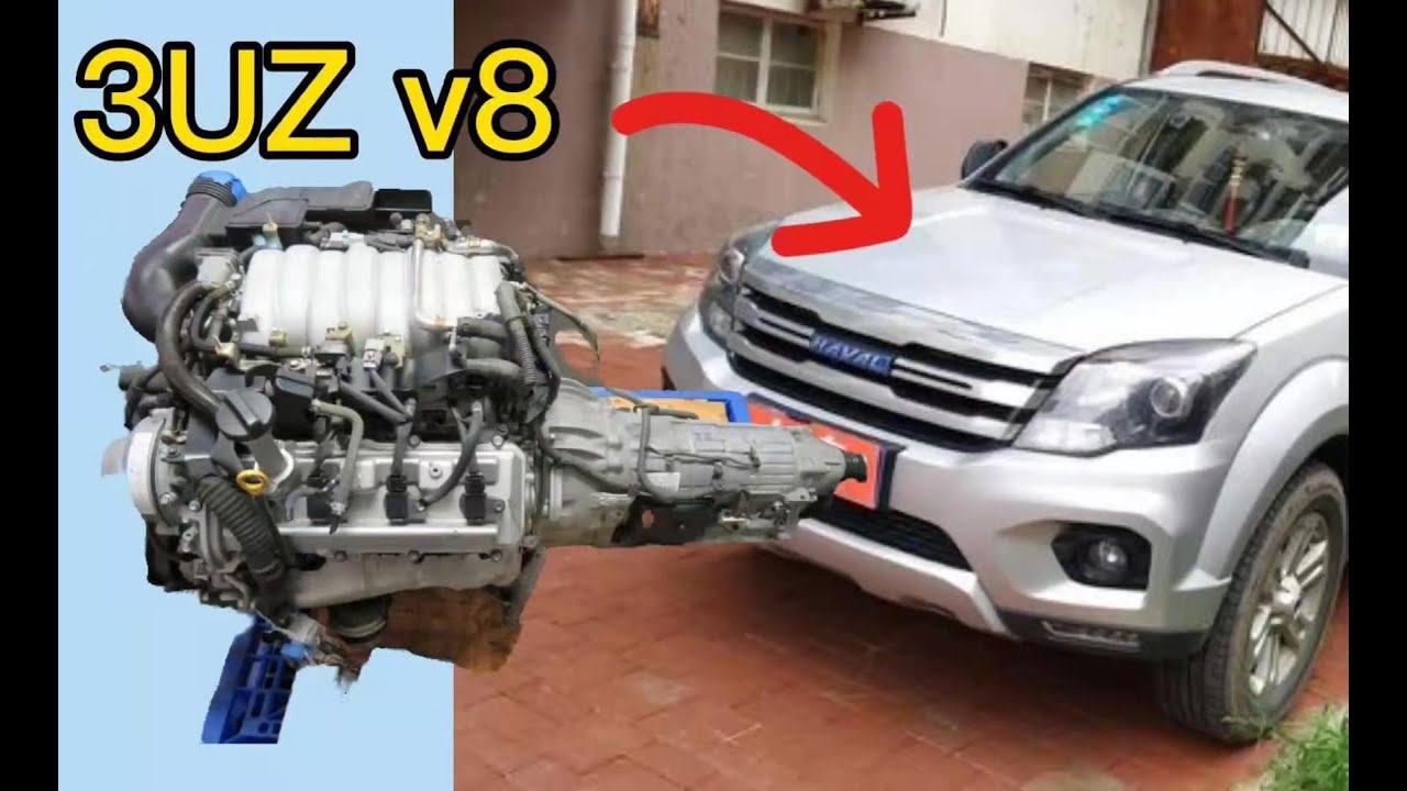 HAVAL H5 Perfectly installed Toyota 3uz V8 engine - YouTube