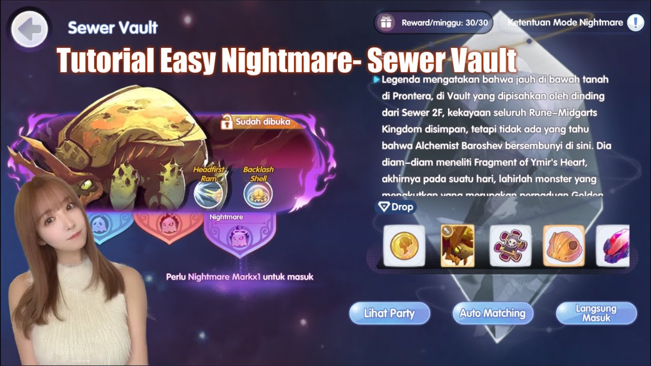 Tutorial & Guide Nightmare Sewer Vault | rox | Ragnarok X: Next ...