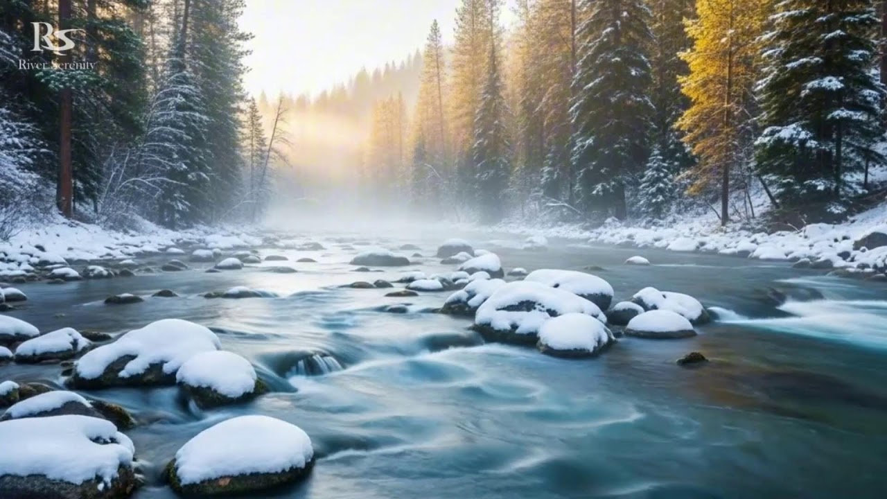 Soothing Night River Sounds with Natural Flowing Stream Ambience for ...