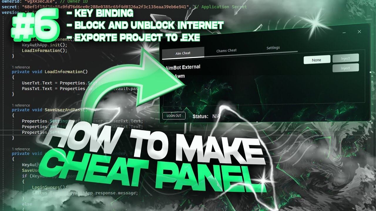 Part 6 - Key Binding and Export .exe | How to make a Cheat Panel😈 for Free Fire💥 easily - YouTube
