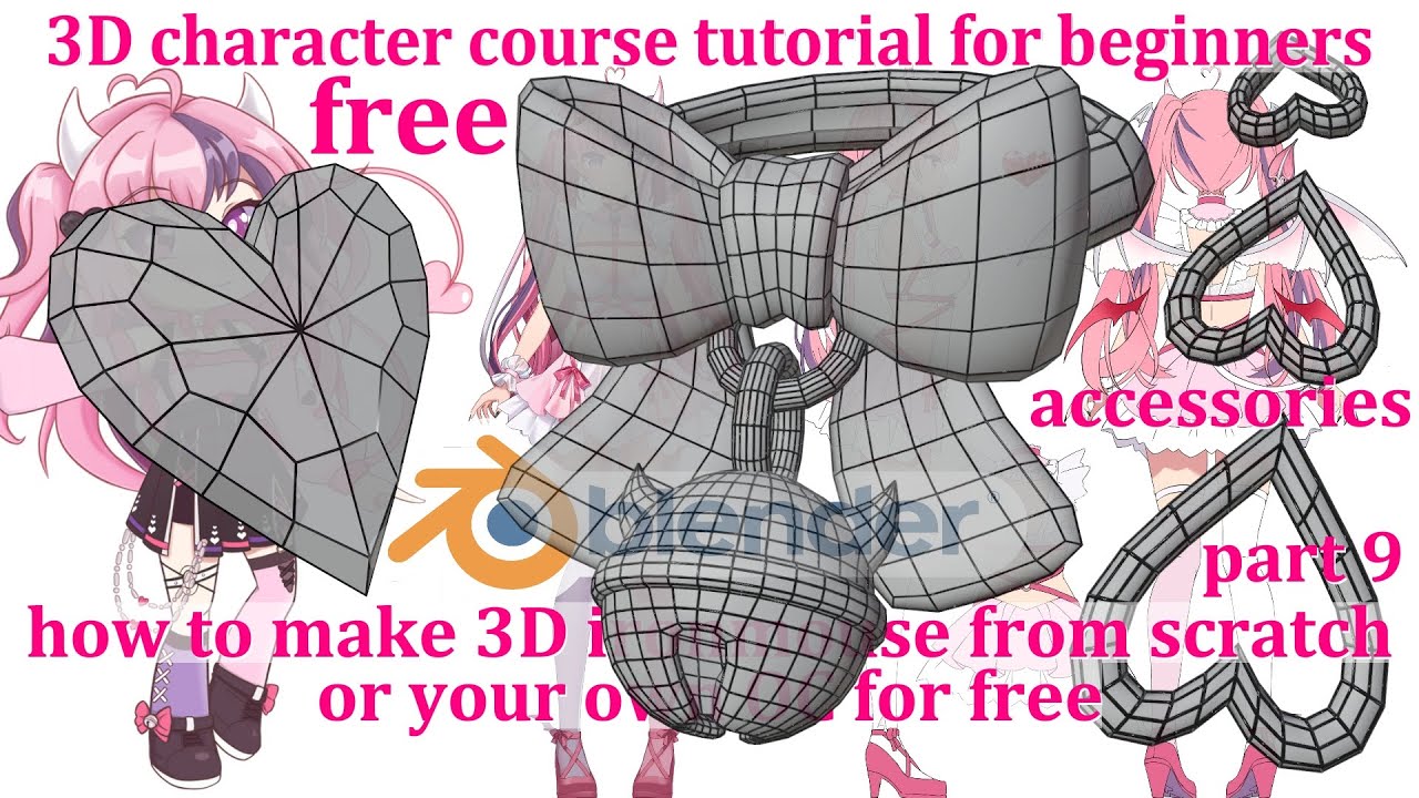 3D character course tutorial for beginners ironmouse or your own OC for ...