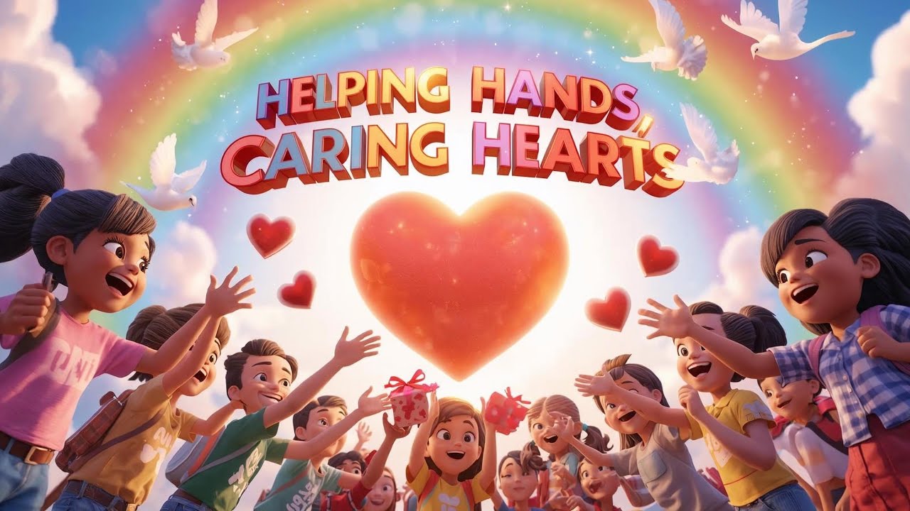 Helping Hands, Caring Hearts | Nursery Rhyme & Kids Song for World ...