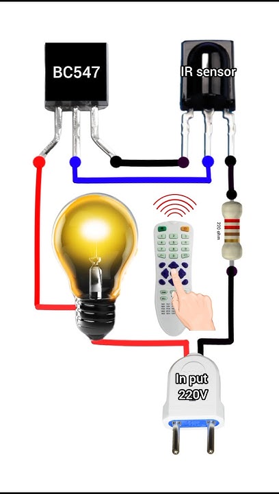 IR sensor Remote control light circuit diagram #shortvideo #shorts ...