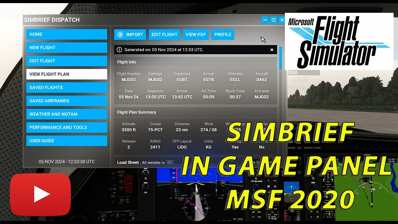 Simbrief walkthrough in MSFS 2020 | Quick | Easy | And works - YouTube