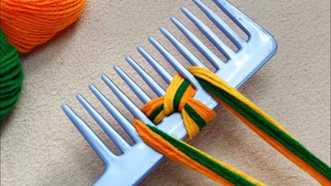 Amazing 3 Beautiful Woolen Yarn Flower making ideas with Hair Comb ...