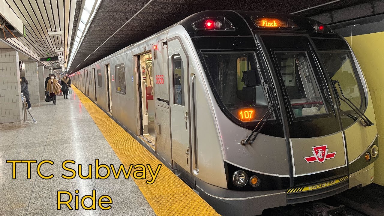 Toronto TTC Line 1 Yonge University Subway Train Ride - Finch to Union ...