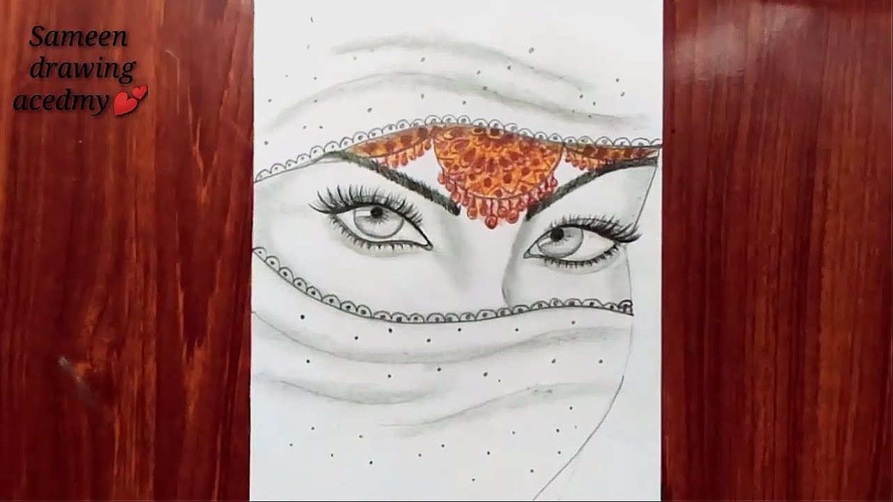 Hidden Face Beautiful Eyes pencil Drawing | How to draw Beautiful Eyes ...