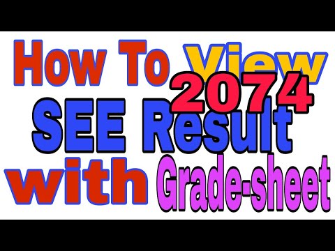 How To View SEE Result With Grade-Sheet 2074/2075 - YouTube