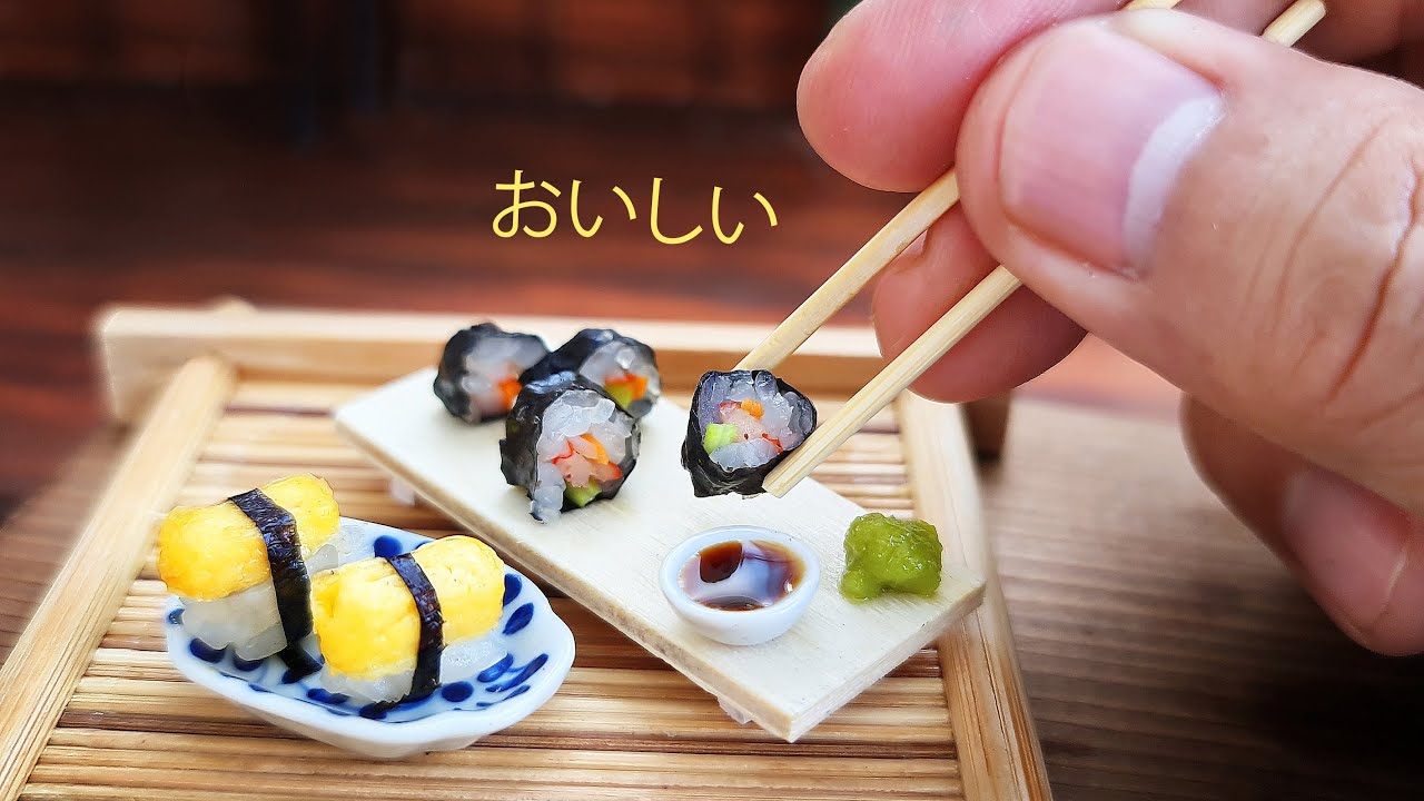 How To Make Miniature Sushi Maki and Tamagoyaki | MiniFood Sushi 食べれる ...