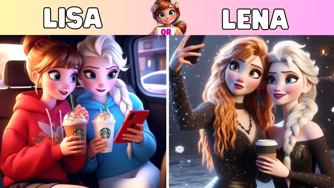 LISA OR LENA 💖 (DISNEY PRINCESS LIFE EDITION) - YouTube