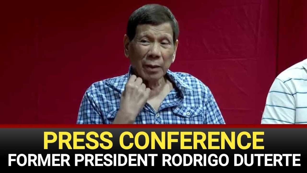 PRESS CONFERENCE OF EX-PRES RODRIGO DUTERTE. - YouTube